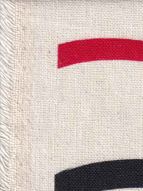 tissu toile pur lin écru imprimée à motifs imprimés Sonia Delaunay noi ...